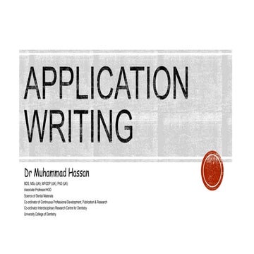 Request Application writing | PPTX