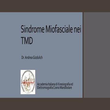 Applicazioni cliniche della emg nei TMD | PPTX
