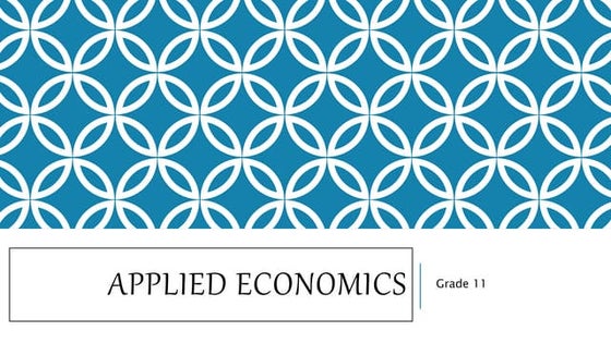 Applied Economics | PPT