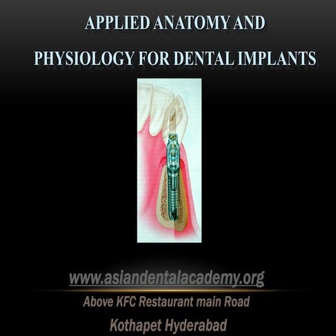 Applied anatomy,physiology for dental implants | PDF