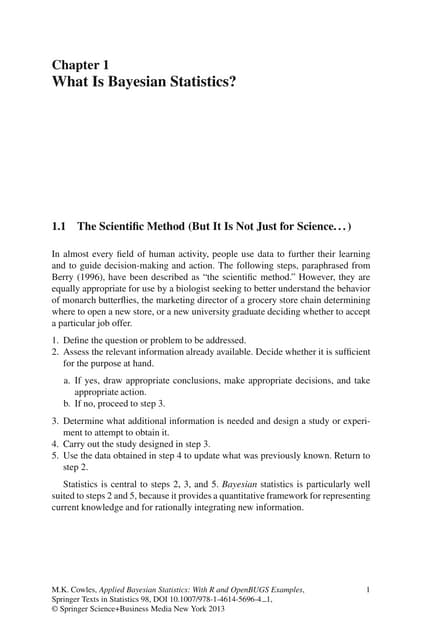 Applied Bayesian Statistics Pdf Cancer Diseases And Conditions