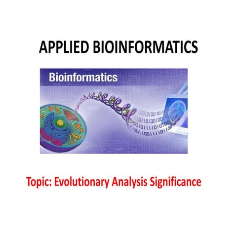 Applied bioinformatics | PPTX