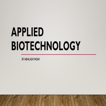 Applied biotechnology Basic part 1.pptx
