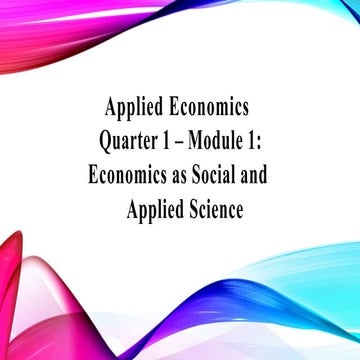 Applied Economicsssssssssssssss MODULE 1 | PPTX
