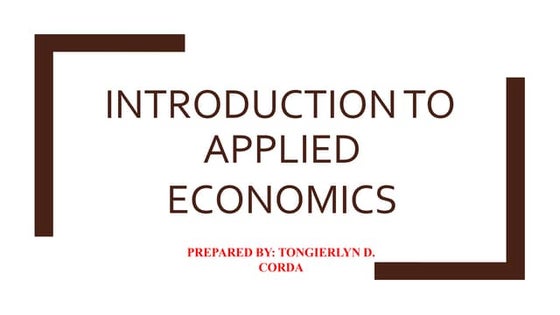 Introduction to economics | PPT