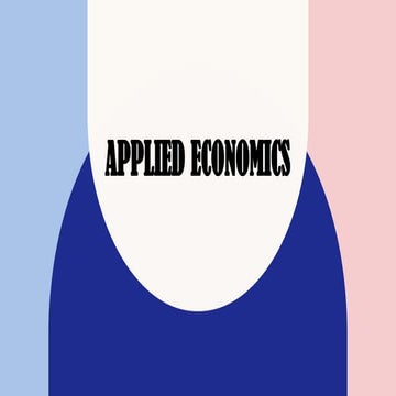 Applied Economics lesson (Economics as Social and Applied Science ) | PPTX