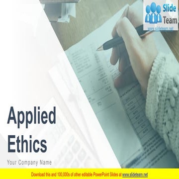 Applied Ethics PowerPoint Presentation Slides | PDF