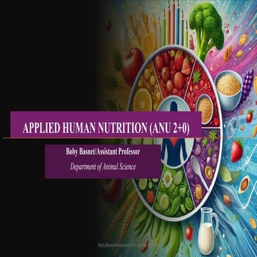 Applied Human Nutrition || Assistant Prof. Boby Basnet | PDF