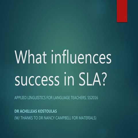 Applied linguistics lecture7 | PPT