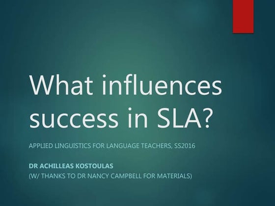 AFL7020 Language Teacher Education, Lecture 6: Presentation Practice Production | PDF