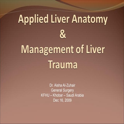 Liver trauma | PPTX