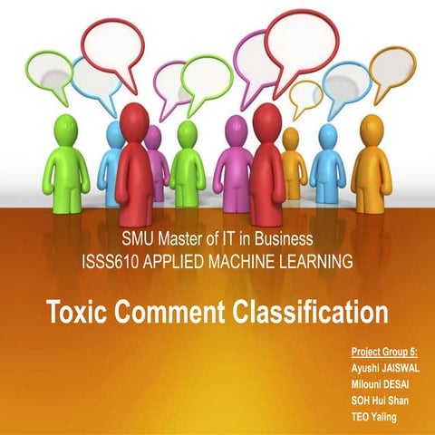 Toxic Comment Classification Using Neural Network And Machine Learning Ppt