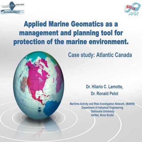 Applied Marine Geomatics as a Management & Planning Tool | PPT