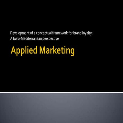 Applied marketing | PPTX