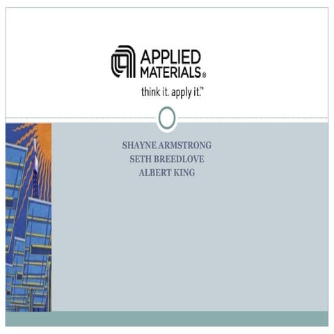Applied Materials Strategy Analysis Presentation | PPT