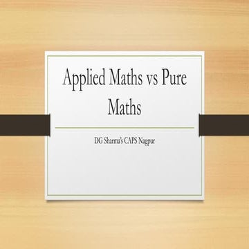 Applied Mathematics vs Pure Mathematics.pdf