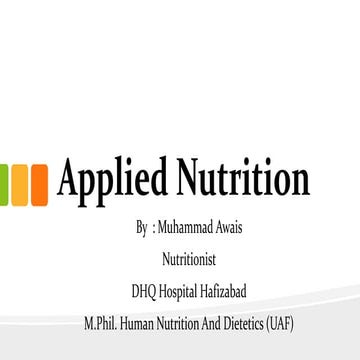 applied nutrition.pptx | Nutrition | Healthy Living
