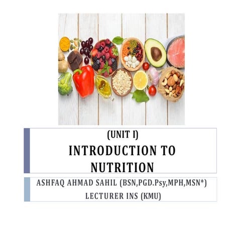 Applied Nutrition 2nd semester BSN complete Notes +923073727945 | PDF