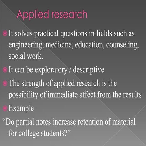 Applied research | PPSX