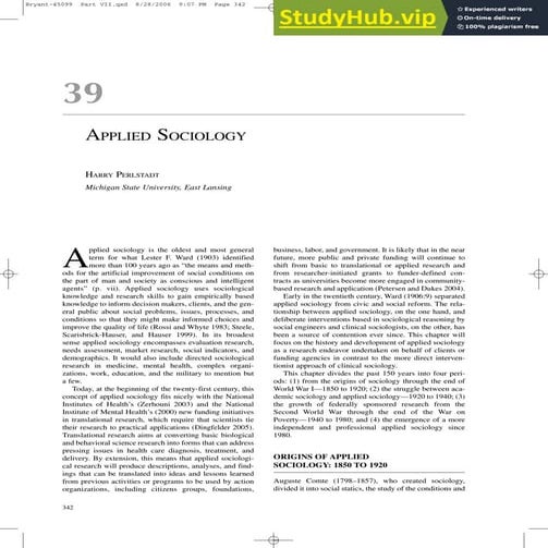 Applied Sociology | PDF