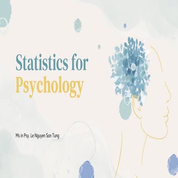 [Applied Stat] Statistics for Psychology | PPT
