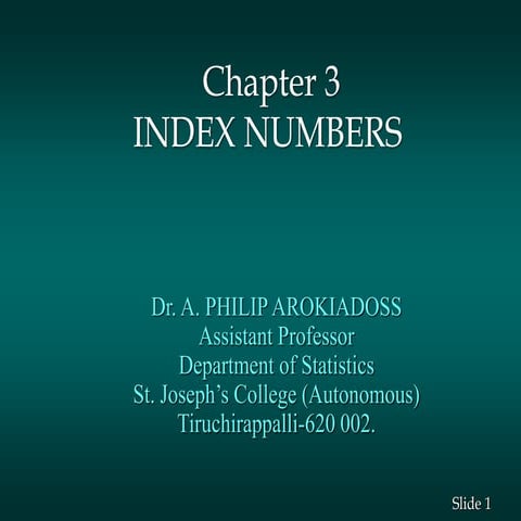Applied Statistics Chapter 3 Index numbers (1).ppt