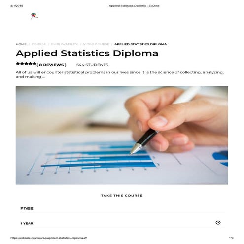 Certificate in Inferential Statistics (Udacity) - Edukite | PDF