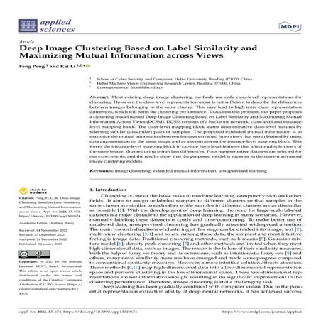 Deep Image Clustering Based On Label Similarity And Maximizing Mutual Information Across Views Pdf 