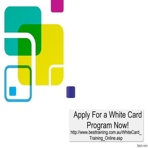 Apply for a white card program now | PPT