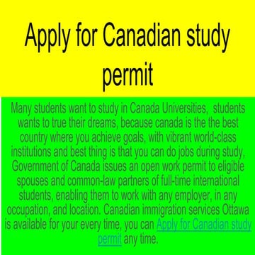 Apply for Canadian study permit.pptx