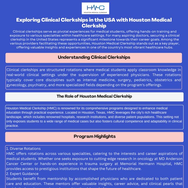 Apply for Clinical Clerkships in the USA with Houston Medical Clerkship.pdf