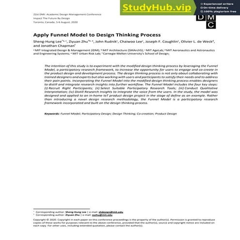 Apply Funnel Model To Design Thinking Process | PDF