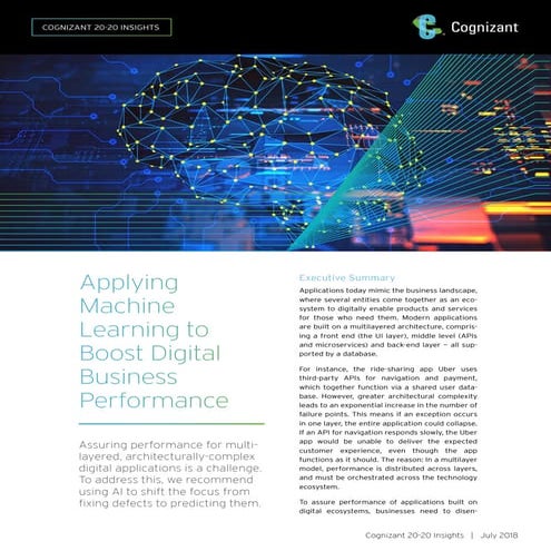 Applying Machine Learning to Boost Digital Business Performance | PDF