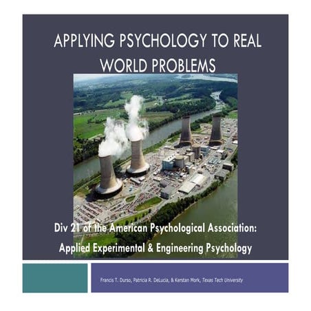 applied psychology and its real world impact | PPT