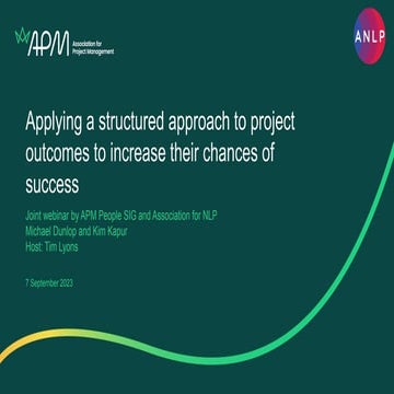 Applying a structured approach to project outcomes to increase their ...