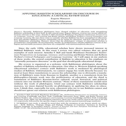 Mikhail mikhailovich bakhtin, lecture outline | DOCX