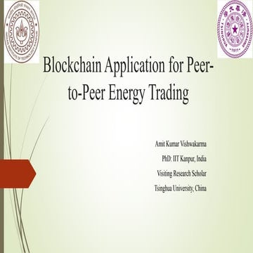 Applying Blockchain for P2P Energy Trading | PPTX