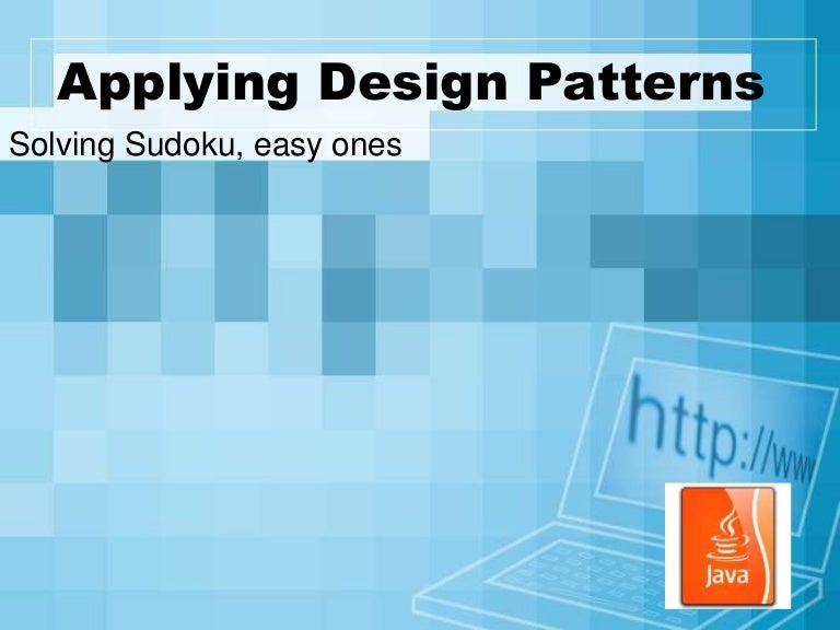 Applying design patterns Applying design patterns
