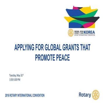 Applying for Global Grants That Promote Peace | PPTX