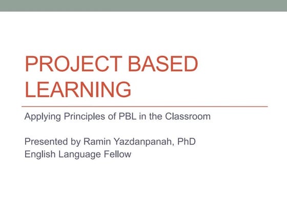 Project based learning | PPT