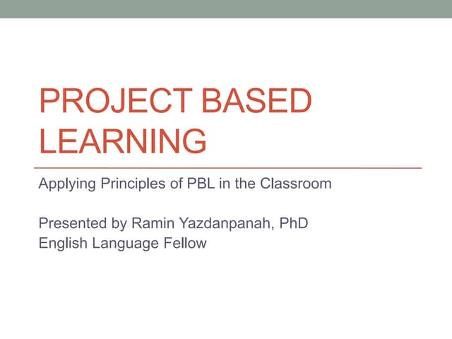 Project based learning | PPTX