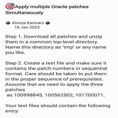 Apply_multiple_Oracle_patches_Simultaneously | PDF
