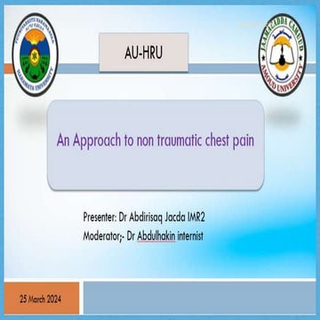 appoach to non traumatic chest pain.pptx