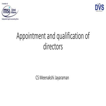 Appointment and qualification of directors | PPTX