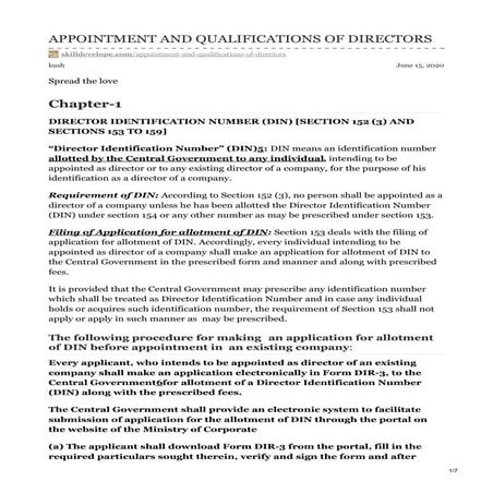 Appointment and qualifications of directors | PDF