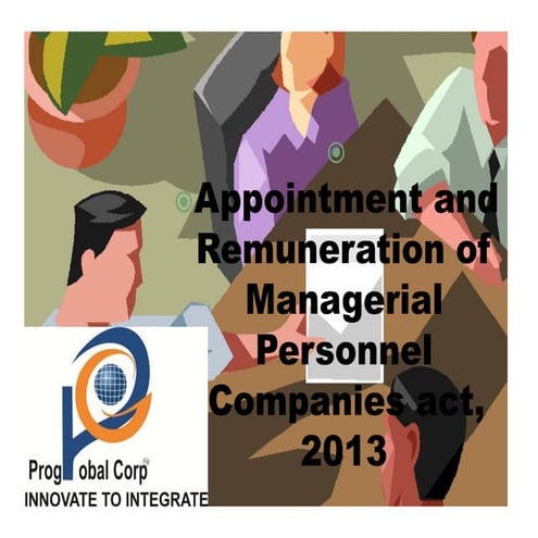 Appointment and Remuneration of Managerial Personnel COMPANIES ACT ...