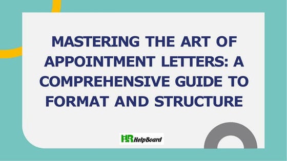 How to Write Appointment Letter, Appointment Letter PDF | PPT