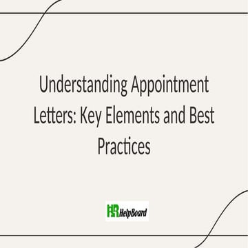 How to Write an Appointment Letter Sample | PPTX