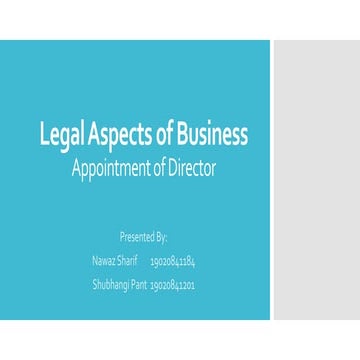 Appointment of Director | PPTX