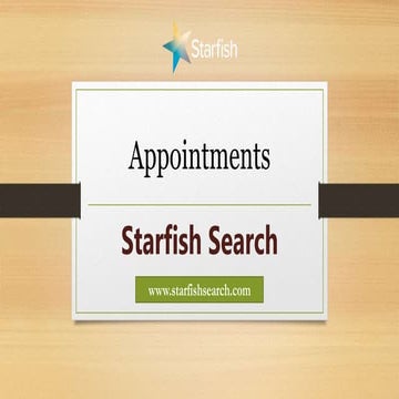 Appointments - Starfish Search | PPTX